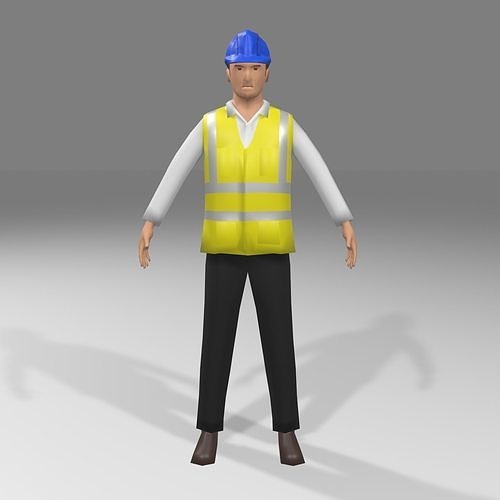 3D model Lowpoly Male Engineer VR / AR / low-poly | CGTrader