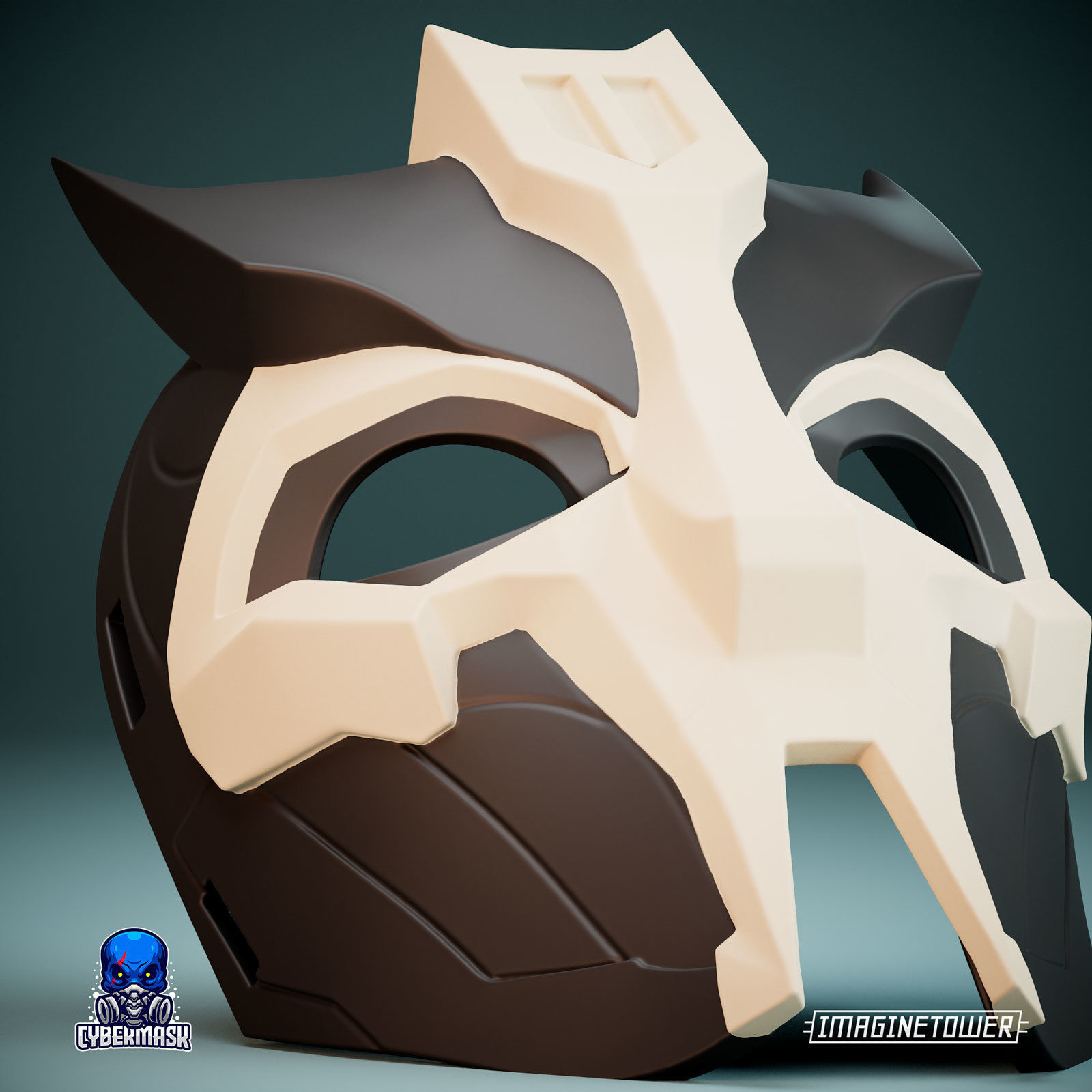 Asian Demon Cosplay Mask 3D model 3D printable | CGTrader