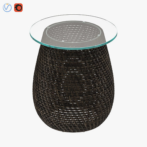 Rattan Table II - Custom Made 3D model | CGTrader