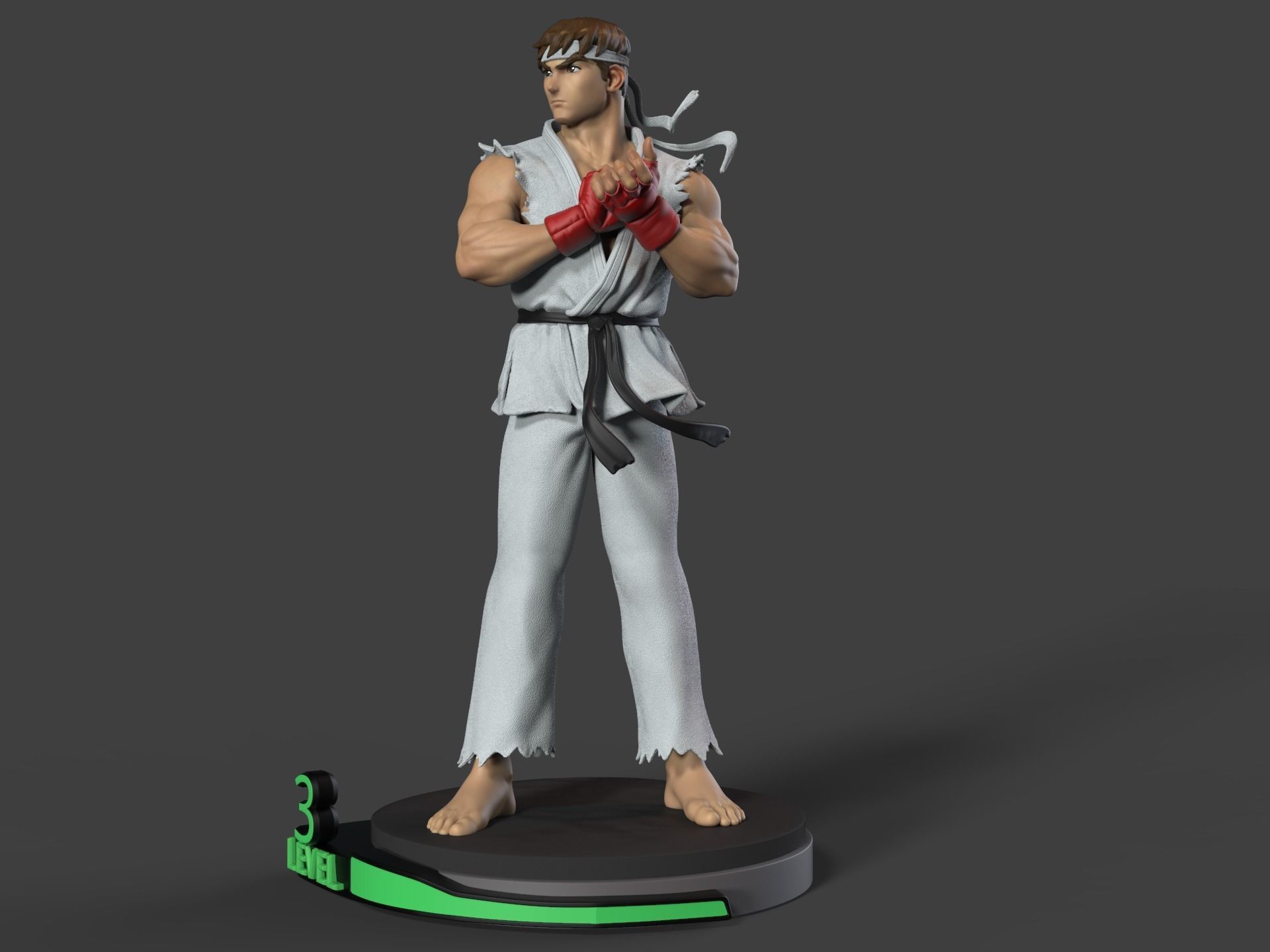 Ryu Street Fighter Alpha 3D model 3D printable | CGTrader