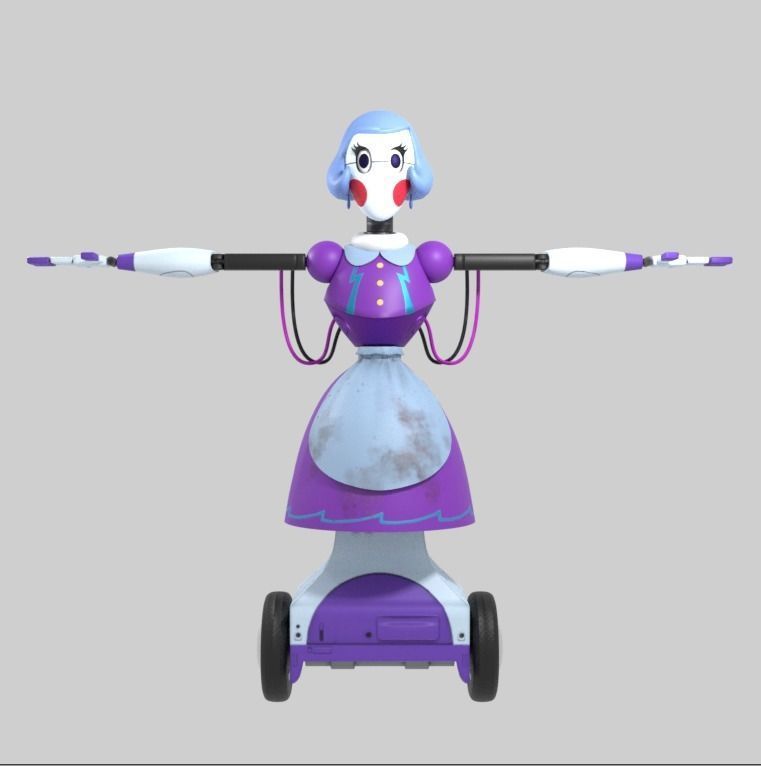 3D model Nanny Bot--FNAF Security Breach VR / AR / low-poly | CGTrader