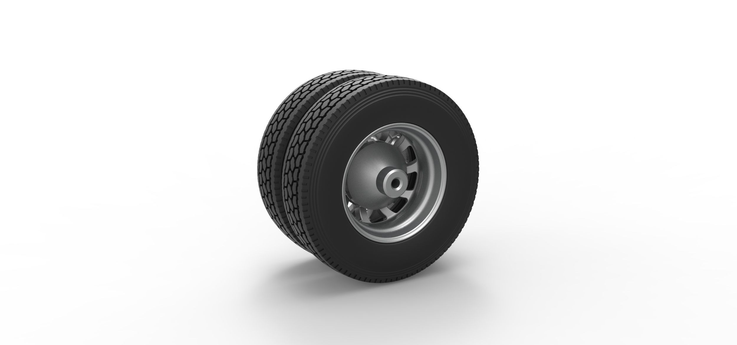 Rear custom wheel of semi truck Version 8 Scale 1 to 25 3D model 3D ...