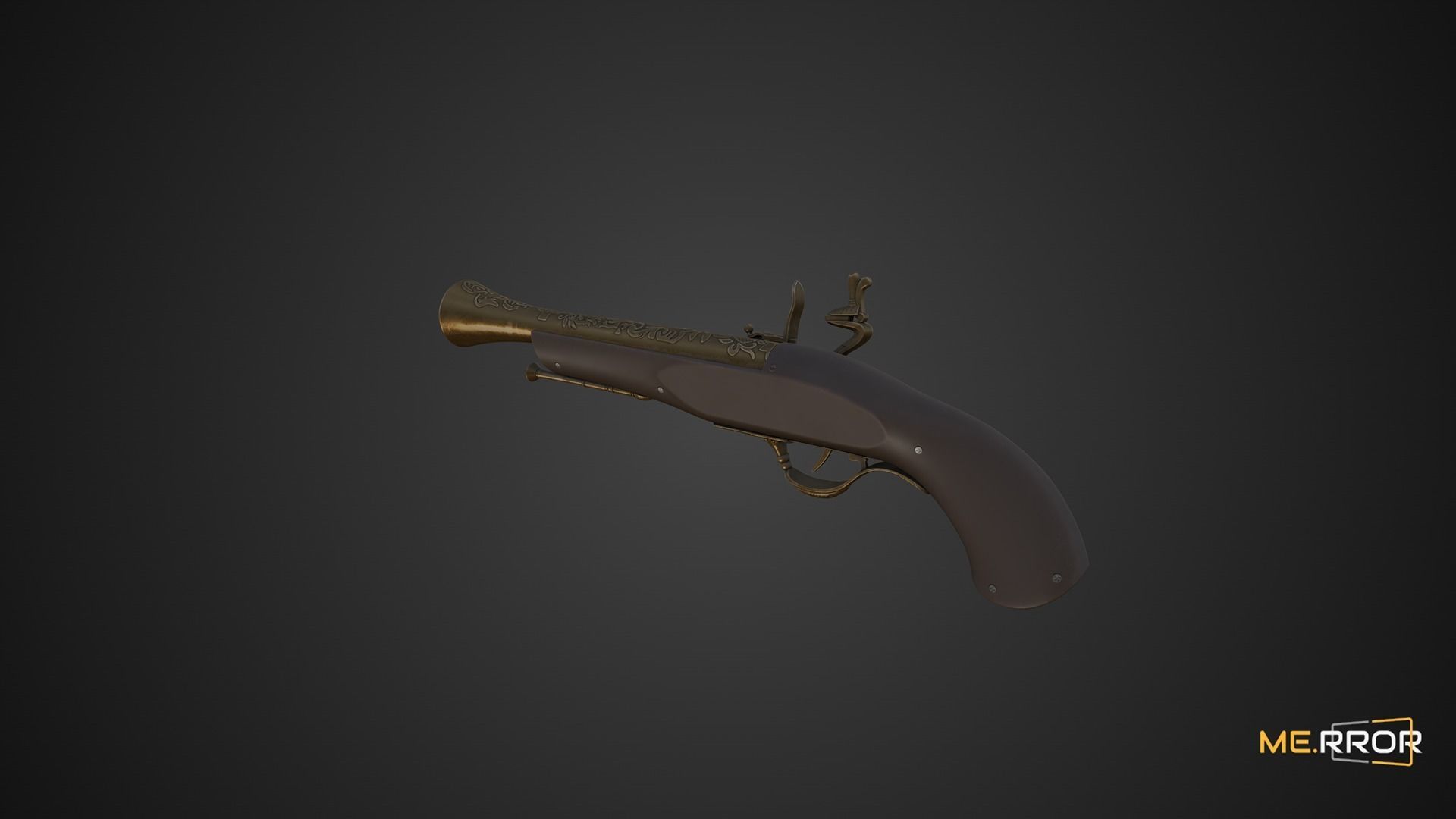 3D model Game Ready Antique Copper Gun VR / AR / low-poly | CGTrader