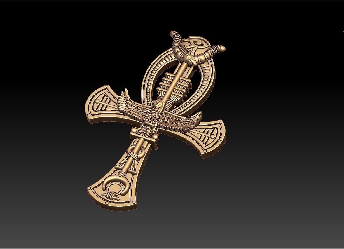 Ankh cross PENDENT 3D model 3D printable | CGTrader