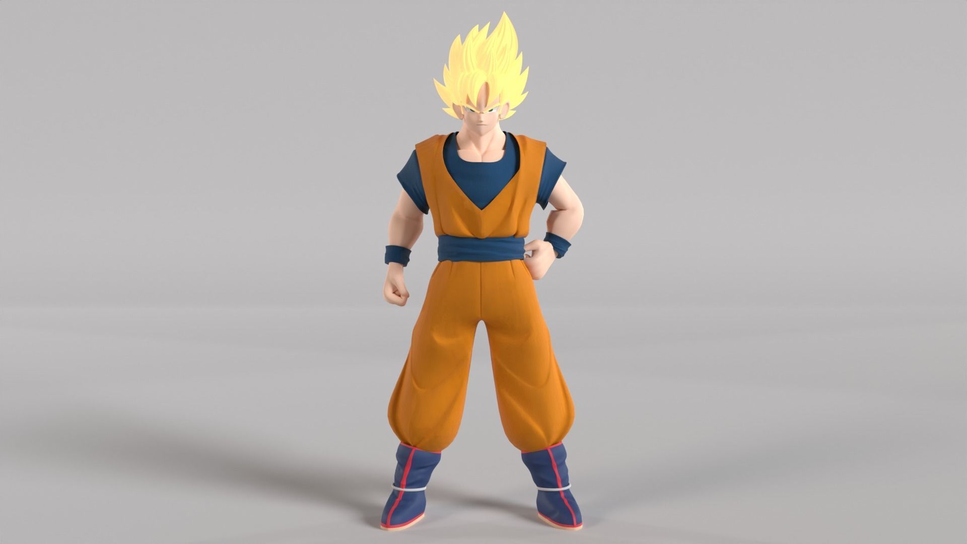 Goku Super Saiyan - Dragonball Z 3D model rigged | CGTrader