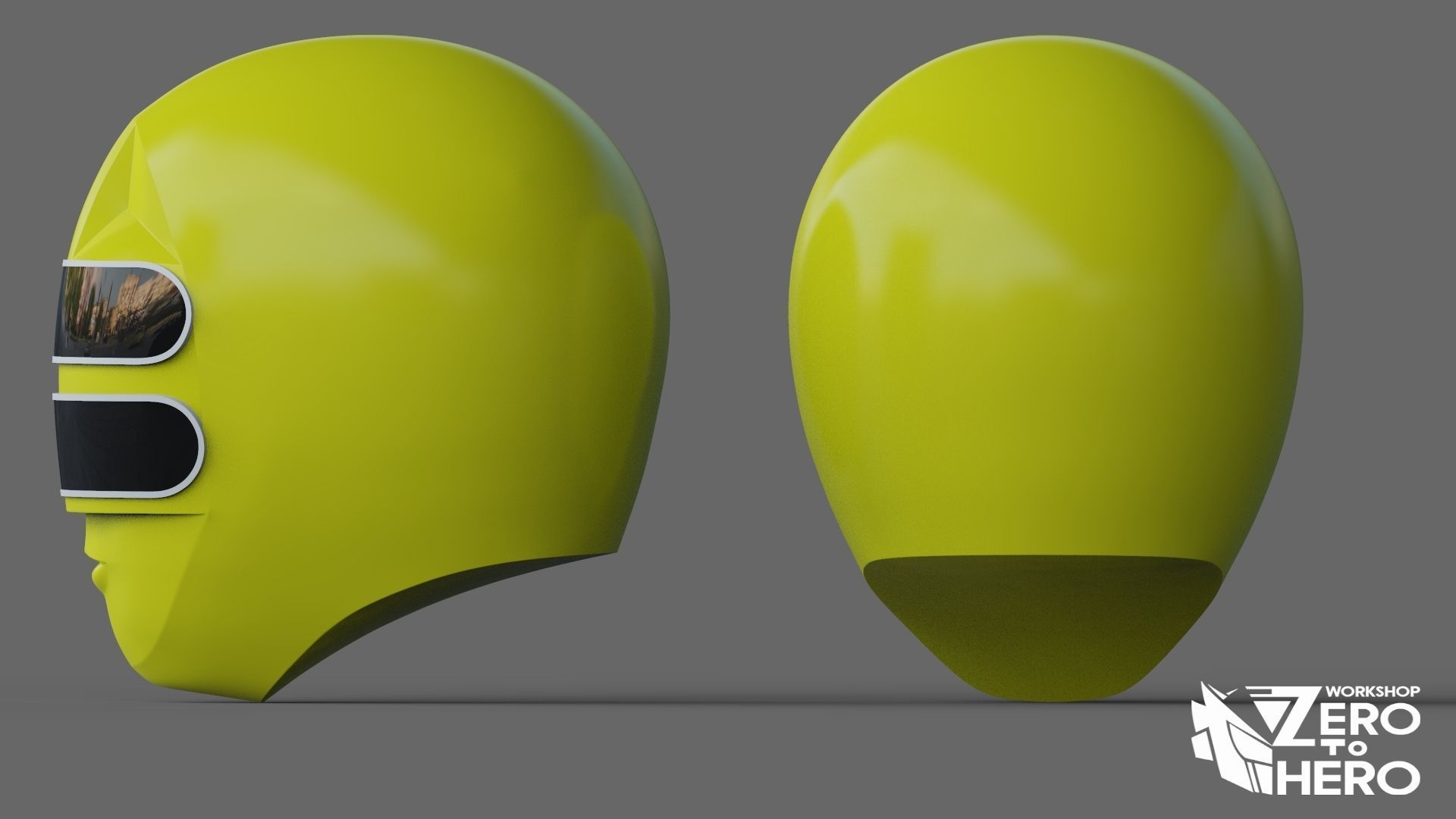 Power Ranger Zeo Yellow Helmet 3D model 3D printable | CGTrader