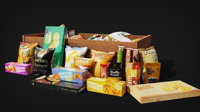 3D model Snack food packaging VR / AR / low-poly | CGTrader