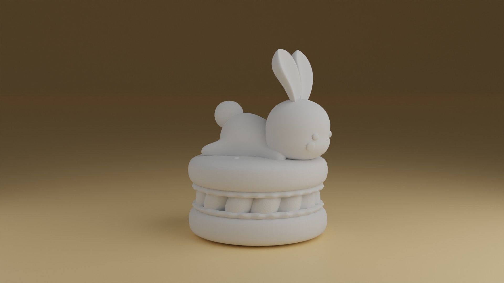 rabbit cake 3D model 3D printable | CGTrader