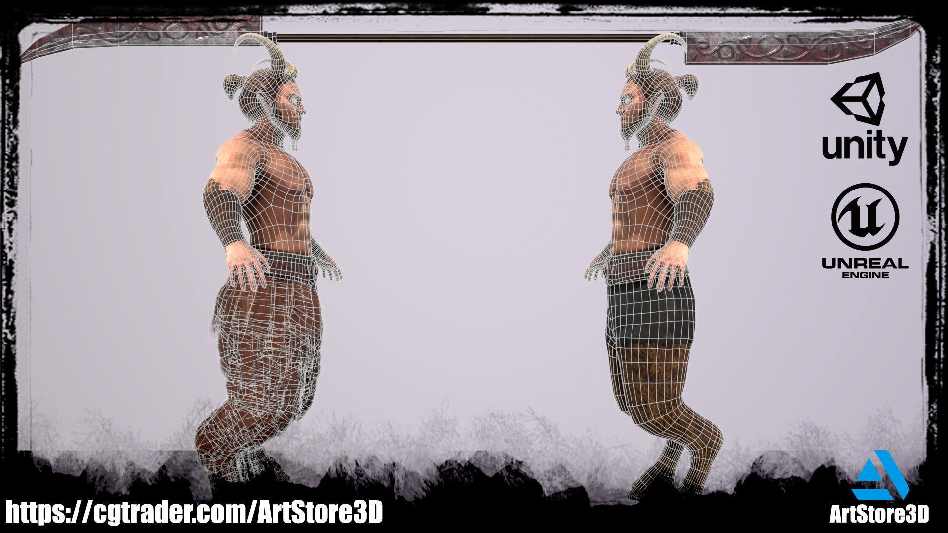 3D model SATYR - Male VR / AR / low-poly | CGTrader
