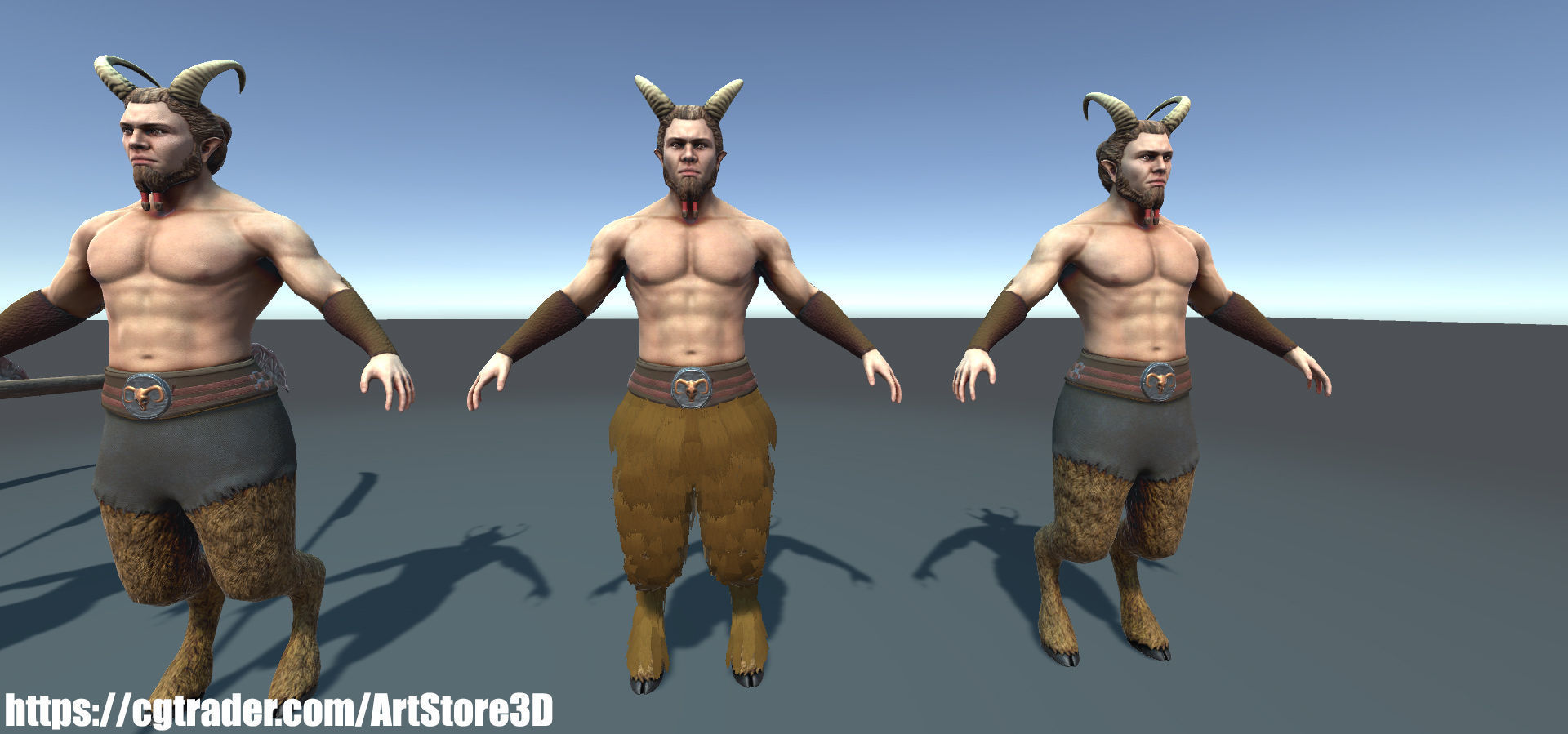 3D model SATYR - Male VR / AR / low-poly | CGTrader