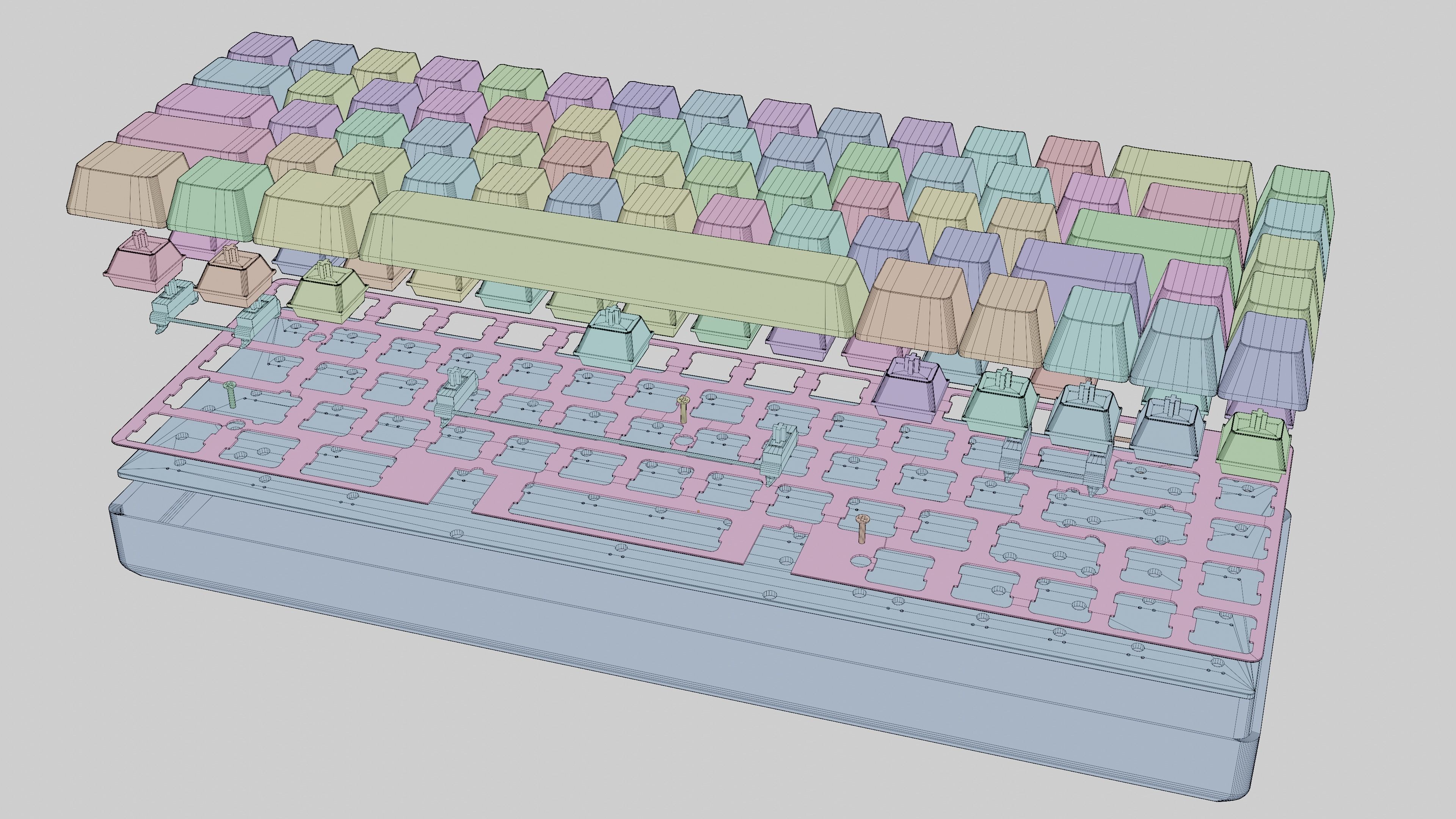 Mechanical Keyboard 3D model | CGTrader