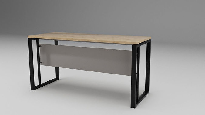 workstation table 3D model | CGTrader
