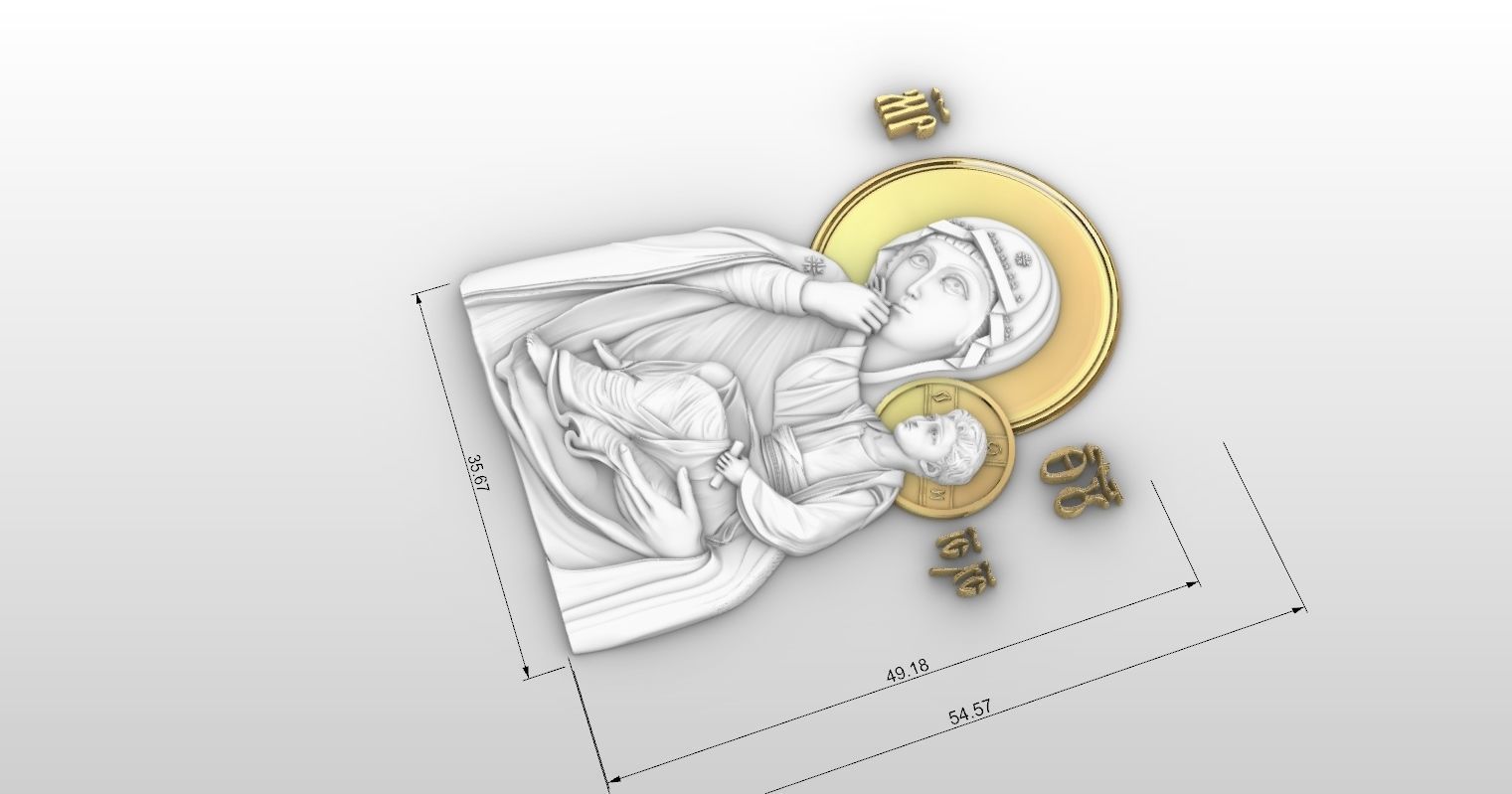 Virgin Mary icon orthodox Paramythia 3D model 3D printable | CGTrader