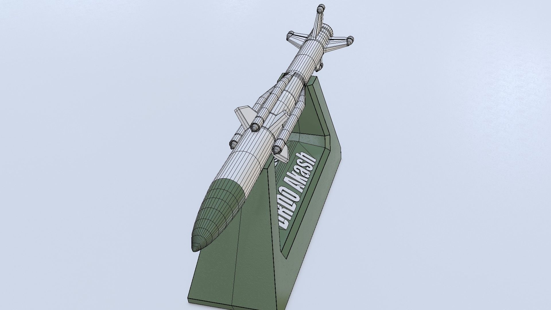 3D model Rocket Missile DRDO Akash VR / AR / low-poly | CGTrader