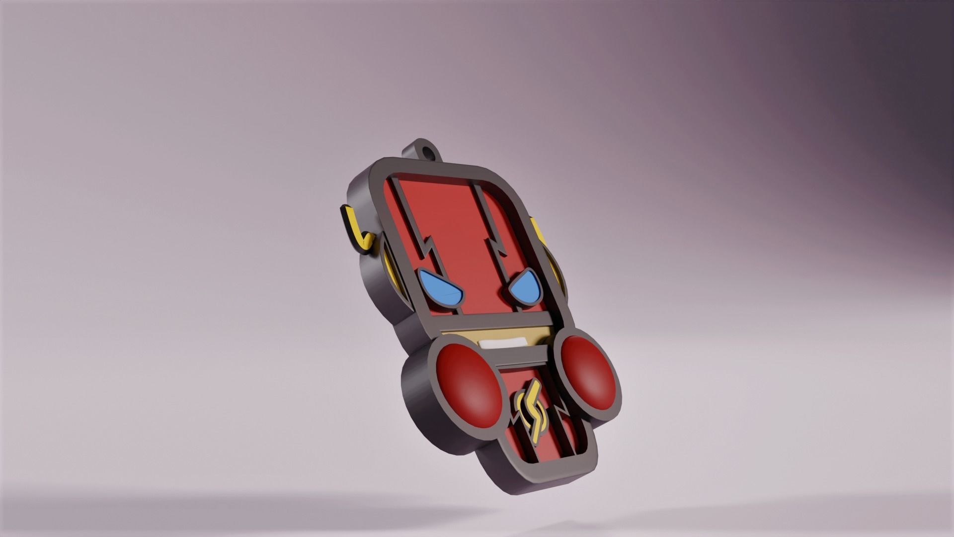 3D model The Flash key chain VR / AR / low-poly | CGTrader