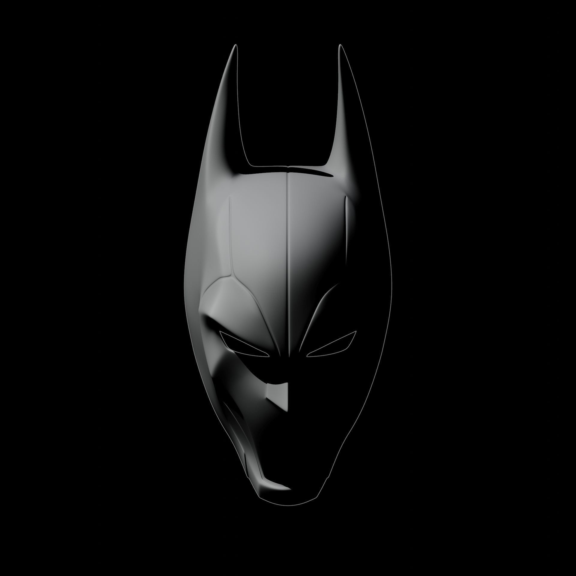 Iron Man Style Batman Mask Printable STL 3D model 3D printable | CGTrader