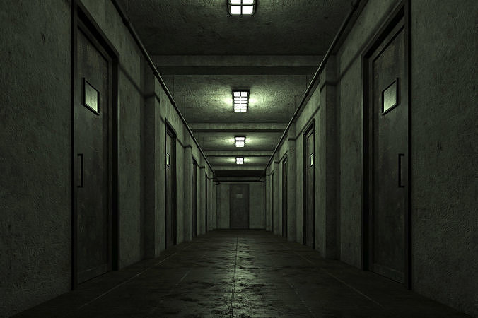 3D model Old Dark Scary Corridor 09 VR / AR / low-poly | CGTrader