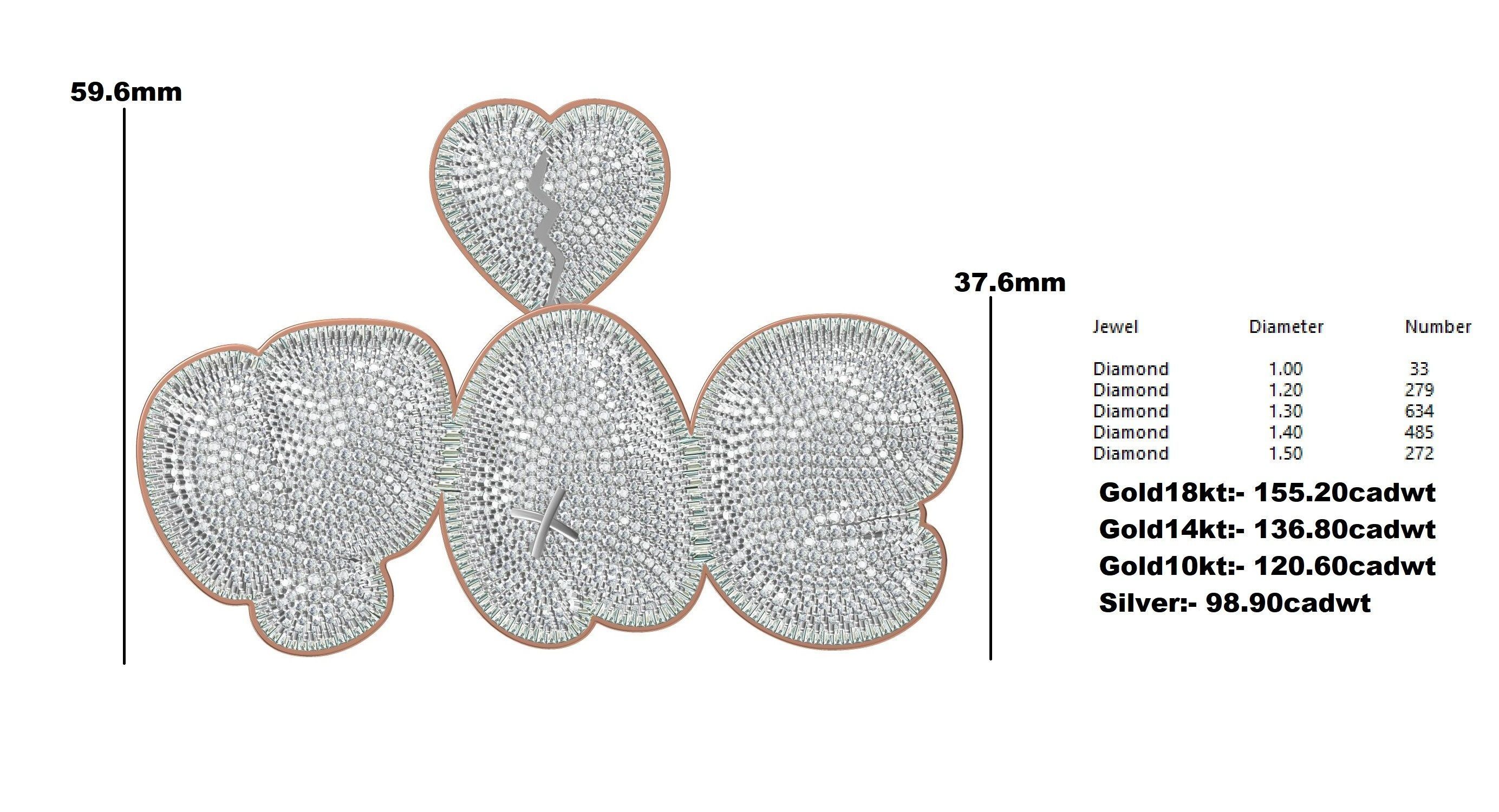 YAE Letter Overlapping Character Hip Hop Pendant 3D model 3D printable ...