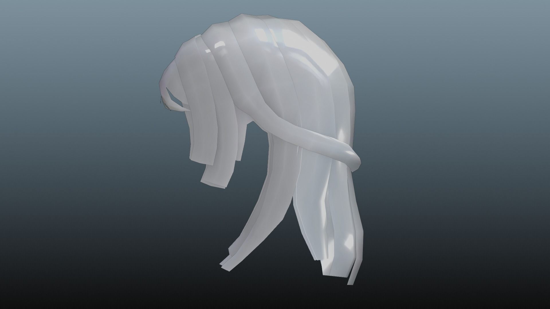 3D model Female hair low poly 3 color model VR / AR / low-poly | CGTrader