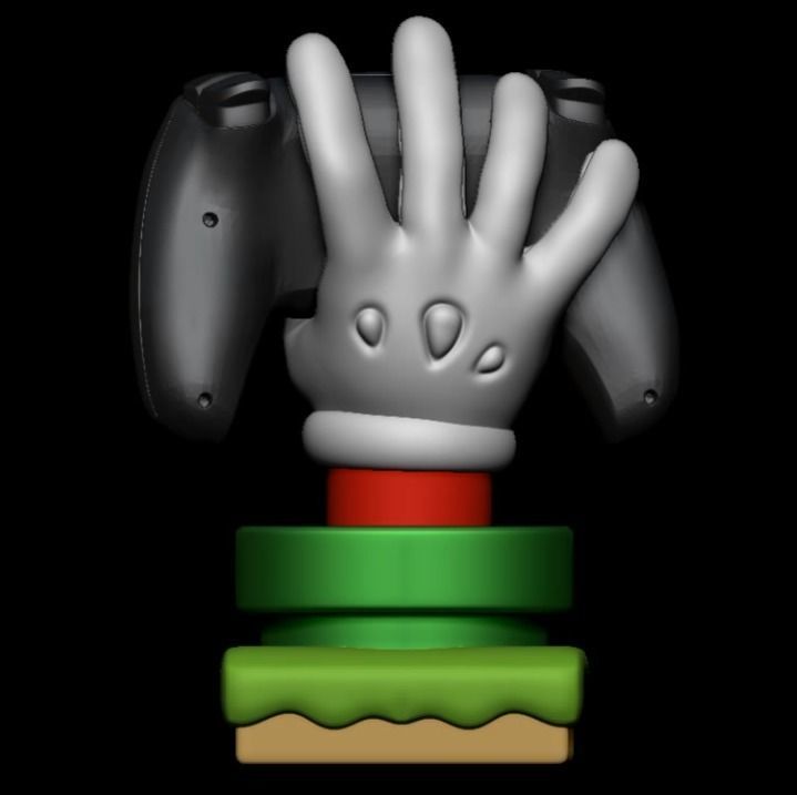 Mario hand joystick holder 3D model 3D printable | CGTrader
