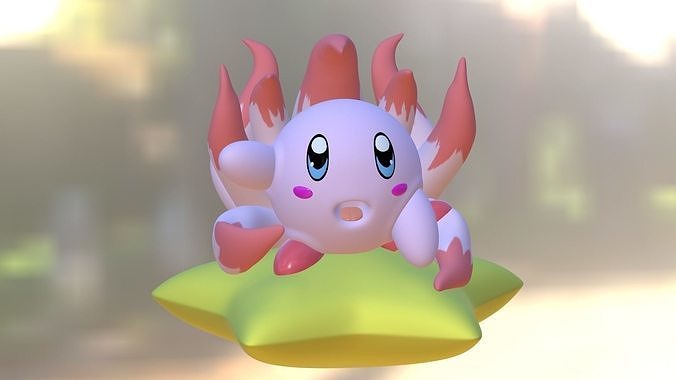 Kirby nine tails 3D model 3D printable | CGTrader