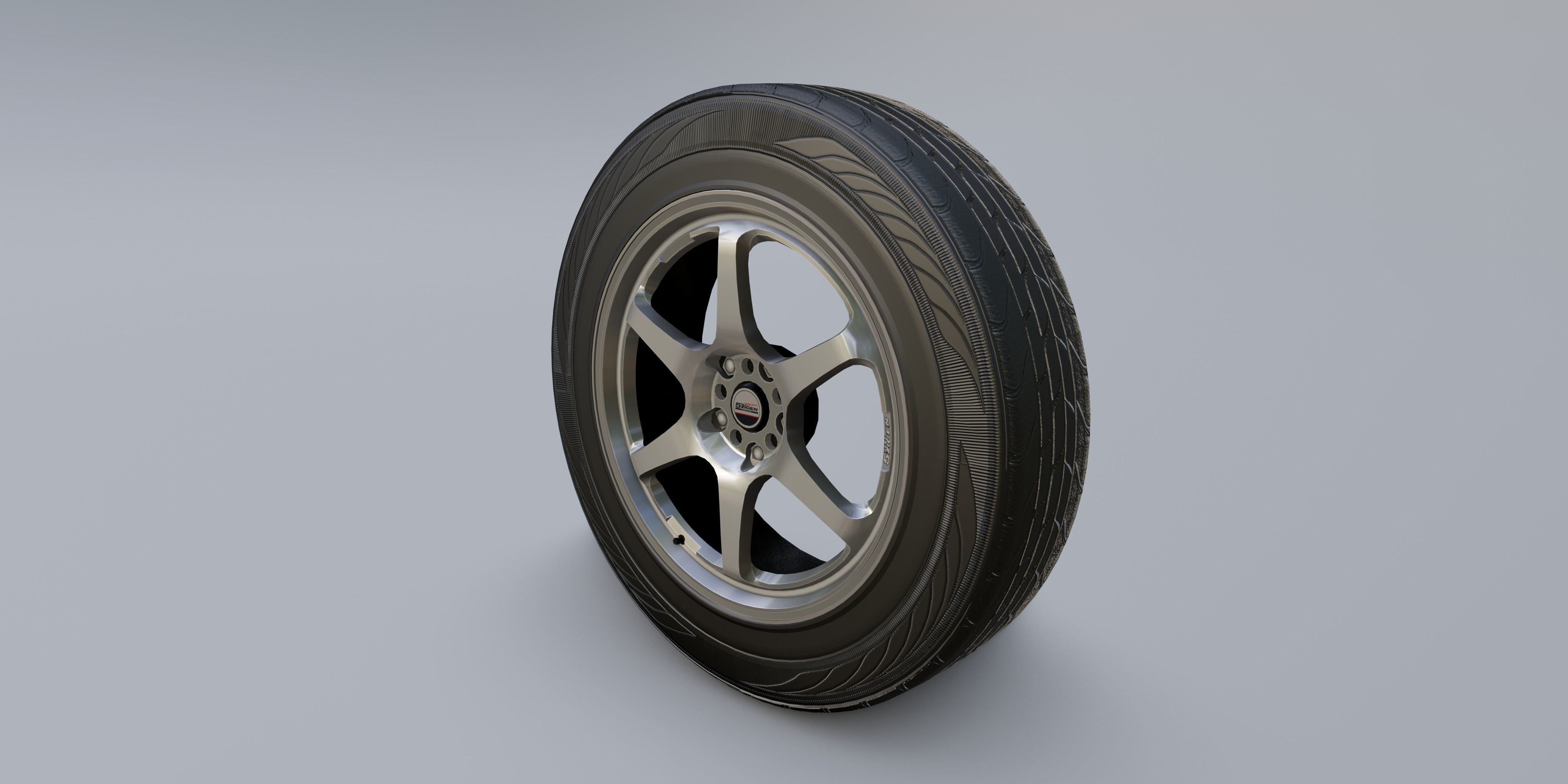Wheel - 5Zigen GN 3D model | CGTrader