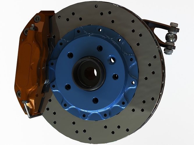 Vehicle Brake System Mechanism 3D model rigged | CGTrader