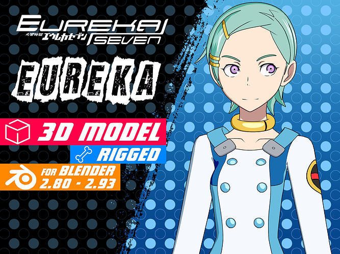 3D model Eureka - Eureka Seven - 3D Model Blender VR / AR / low-poly ...