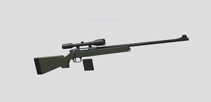 Sniper Rifle with magazine 3D model | CGTrader