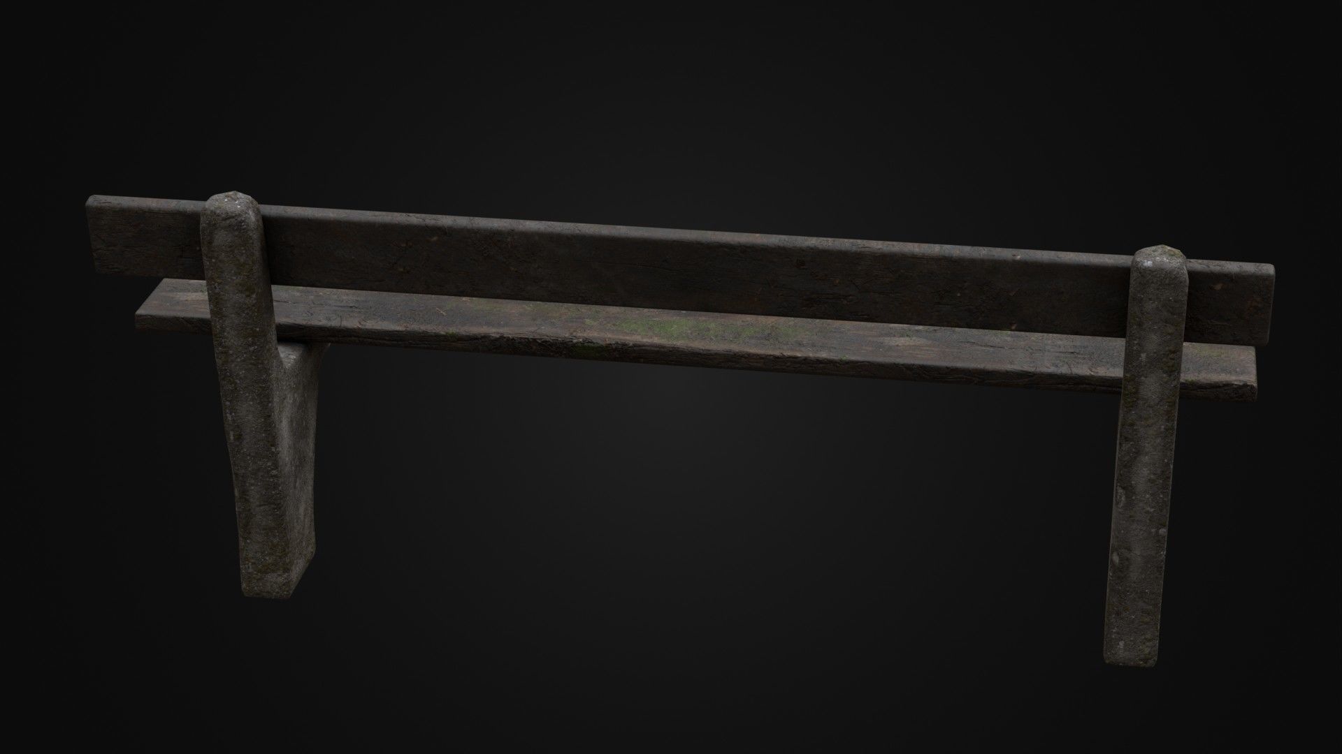 3D model Old Dirty Soviet Bench 01 VR / AR / low-poly | CGTrader