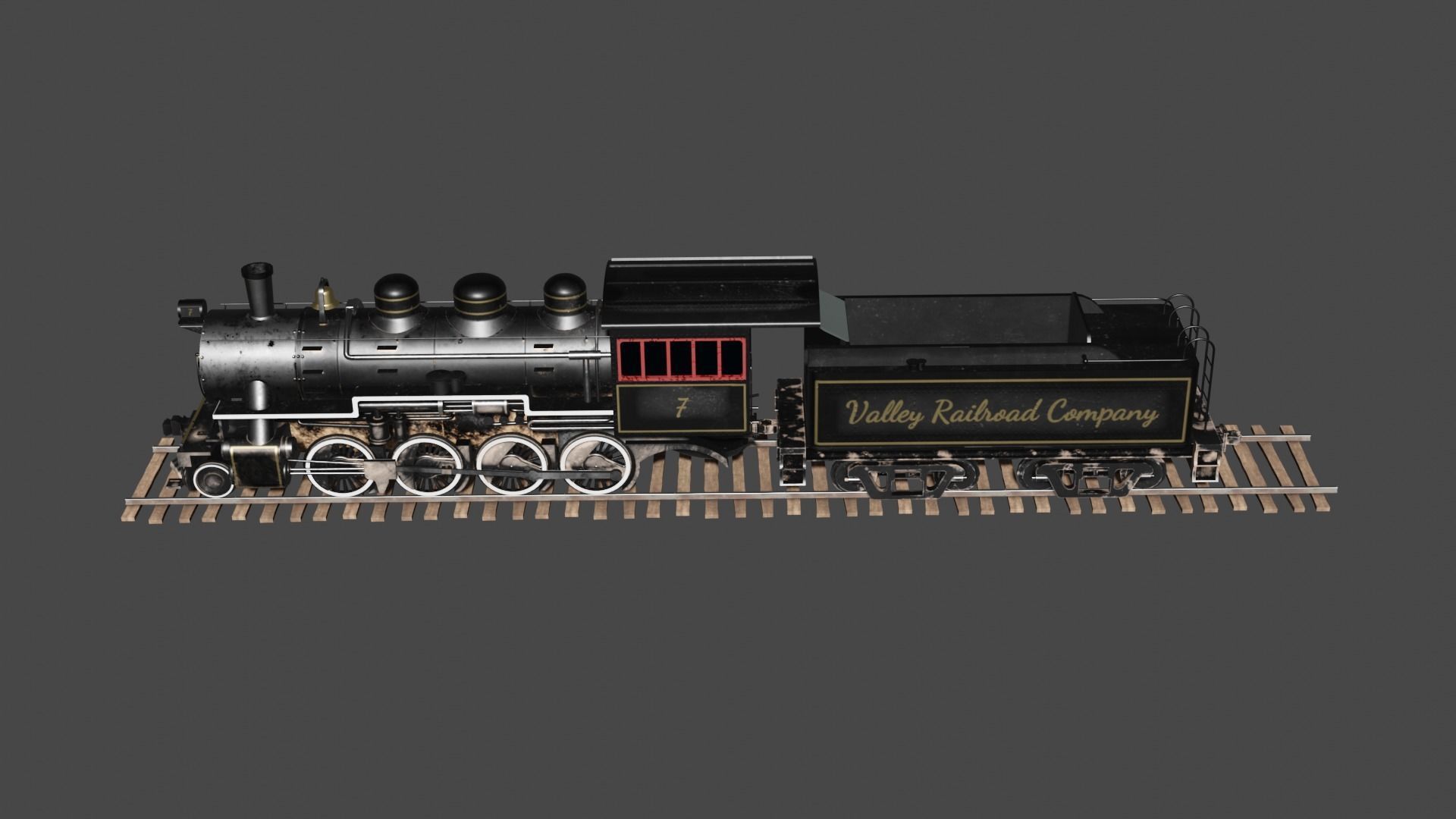 Steam Locomotive Train model 3D model | CGTrader