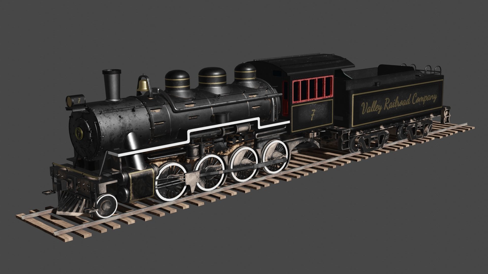Steam Locomotive Train model 3D model | CGTrader