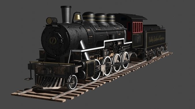 Steam Locomotive Train model 3D model | CGTrader
