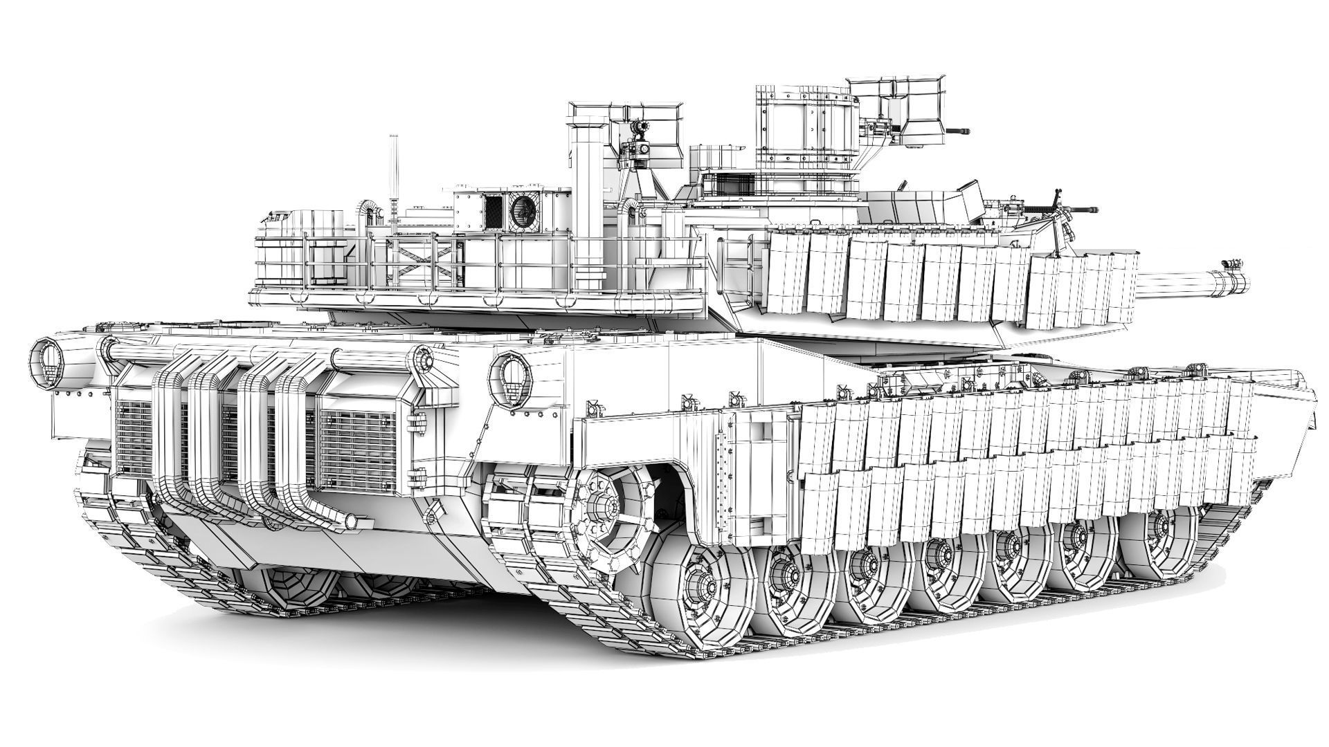 Tank Abrams M1A2 SEP TUSK II 2020 3D model | CGTrader
