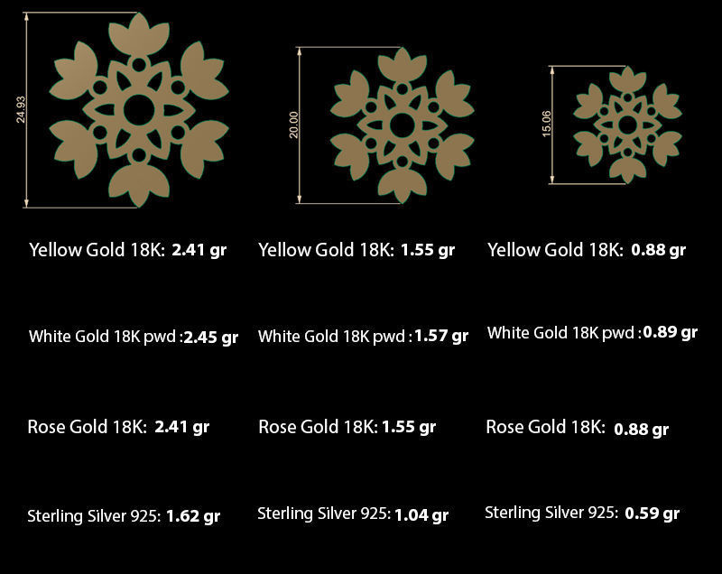 12 Pieces SnowFlake 3D print model 3D model 3D printable | CGTrader