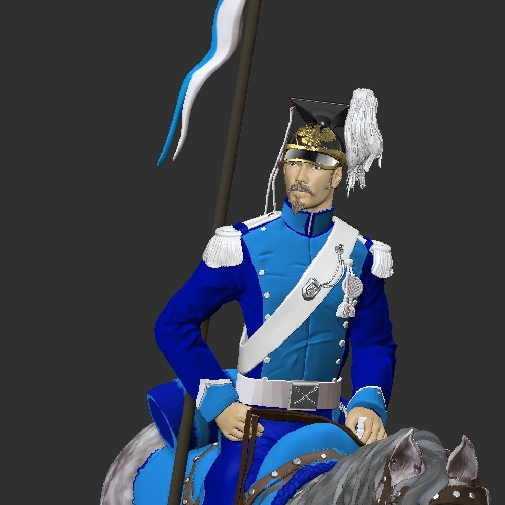 Ulhan on horseback - Polish lancer - Napoleonic wars 3D model 3D ...