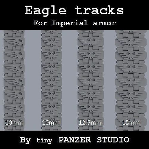 Wide Tracks for Imperial Vehicles - Eagle pattern 3D model 3D printable ...