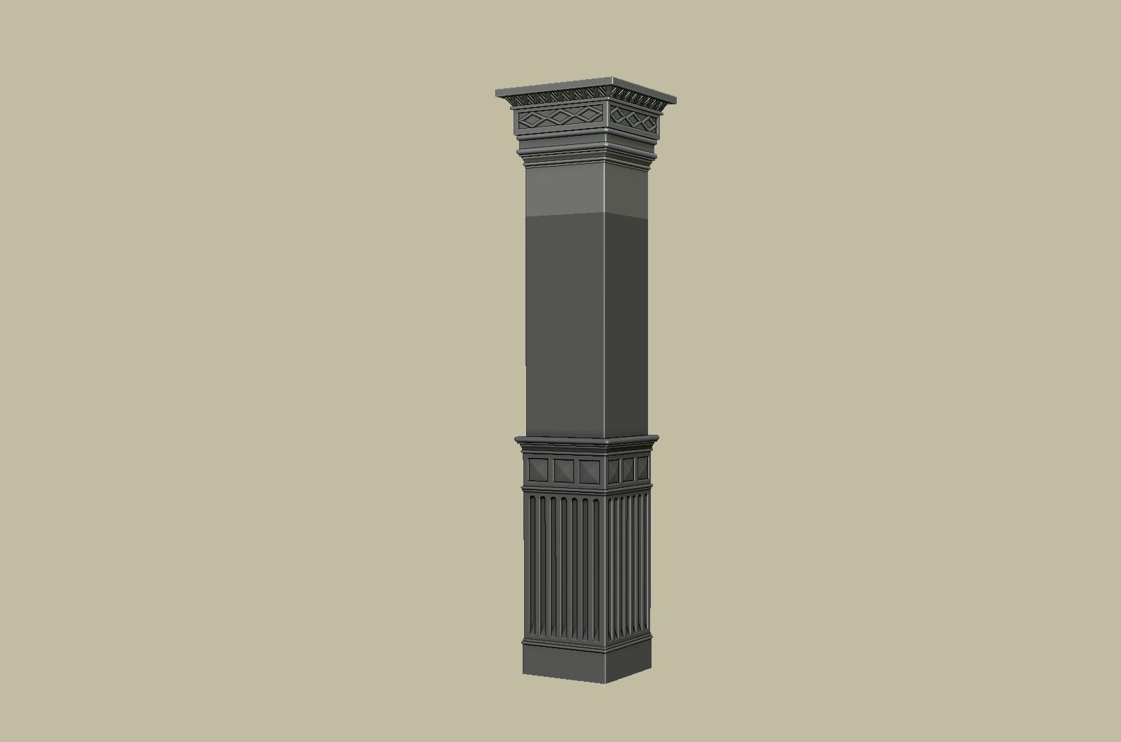Printable 3D Model Components of Retro Upholstery Columns 3D model 3D ...
