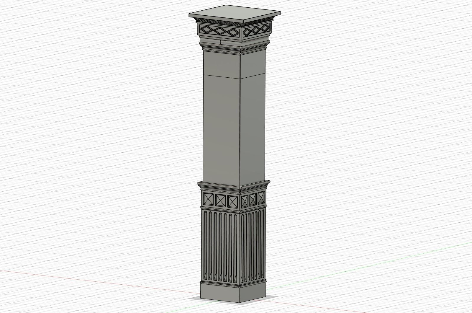 Printable 3D Model Components of Retro Upholstery Columns 3D model 3D ...