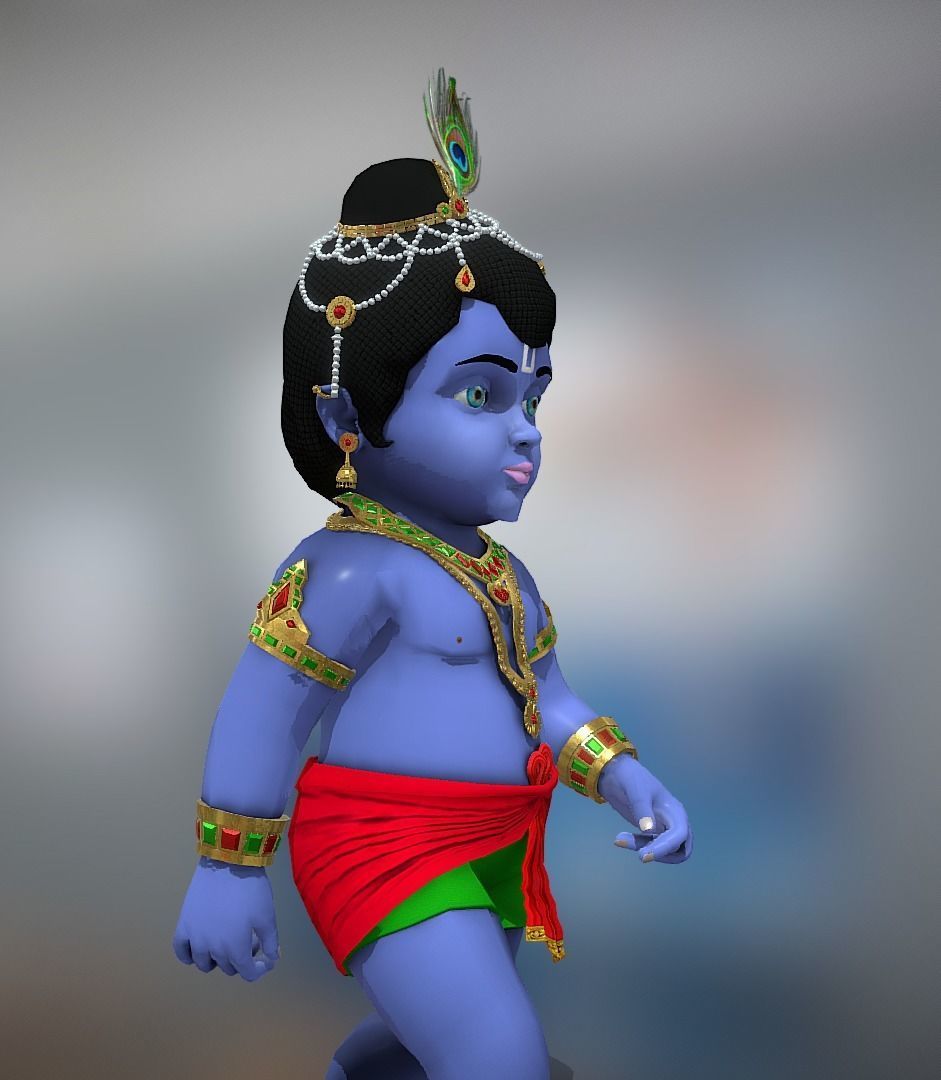 3D model Lord Krishna 3D model Artwork VR / AR / low-poly | CGTrader