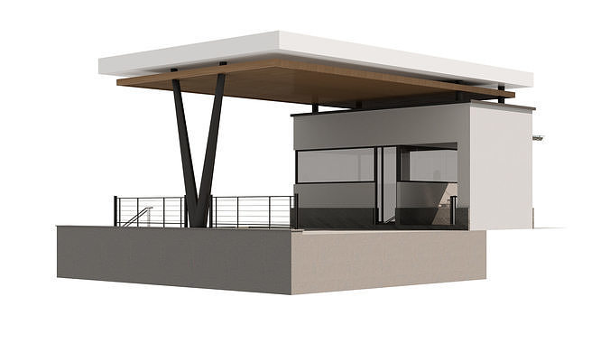 security room facade design 3D model | CGTrader