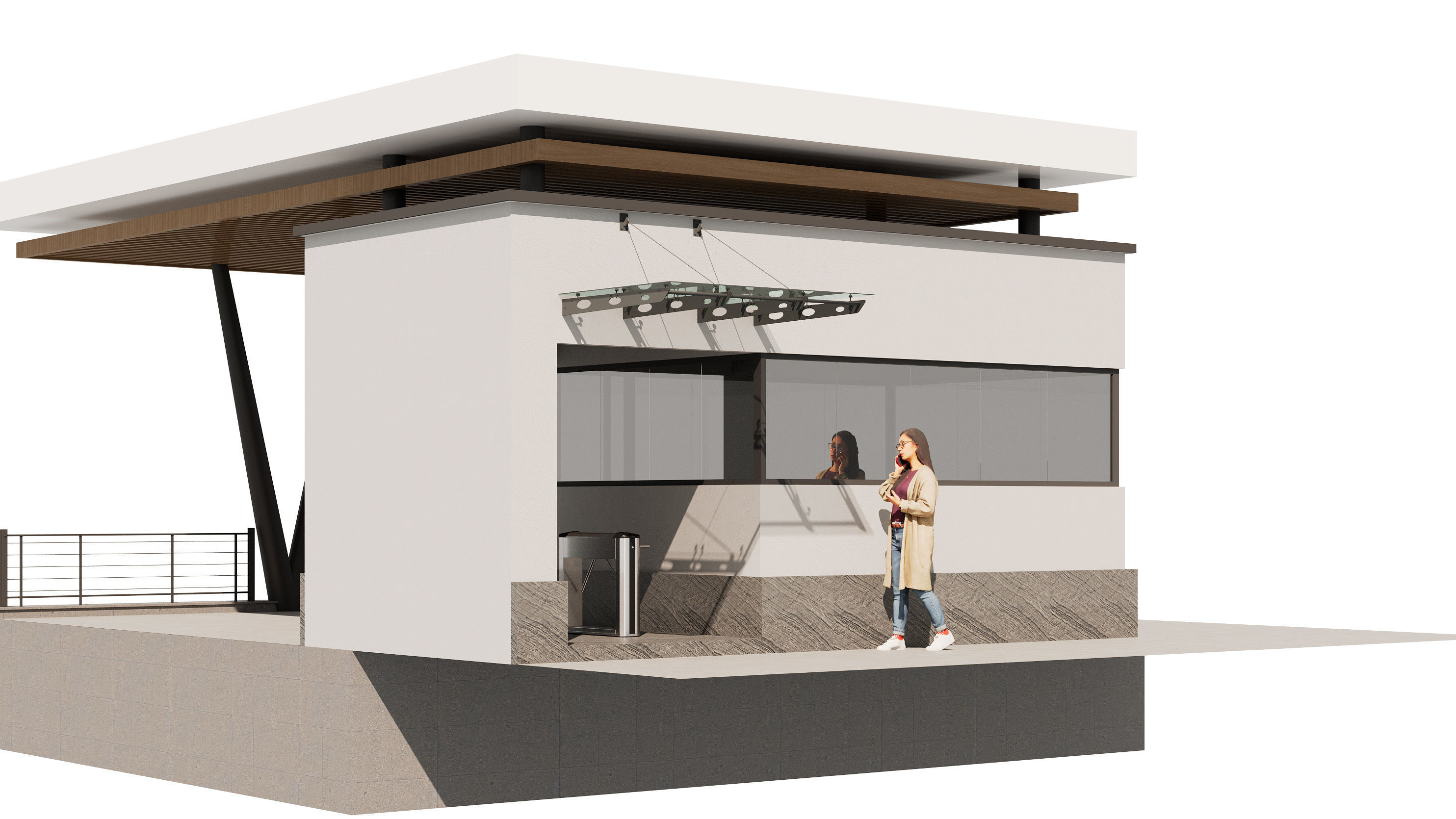 security room facade design 3D model | CGTrader