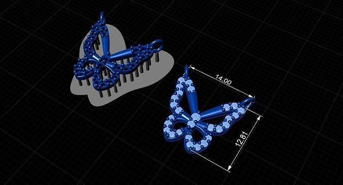 Pendant Butterfly 3D model 3D printable | CGTrader