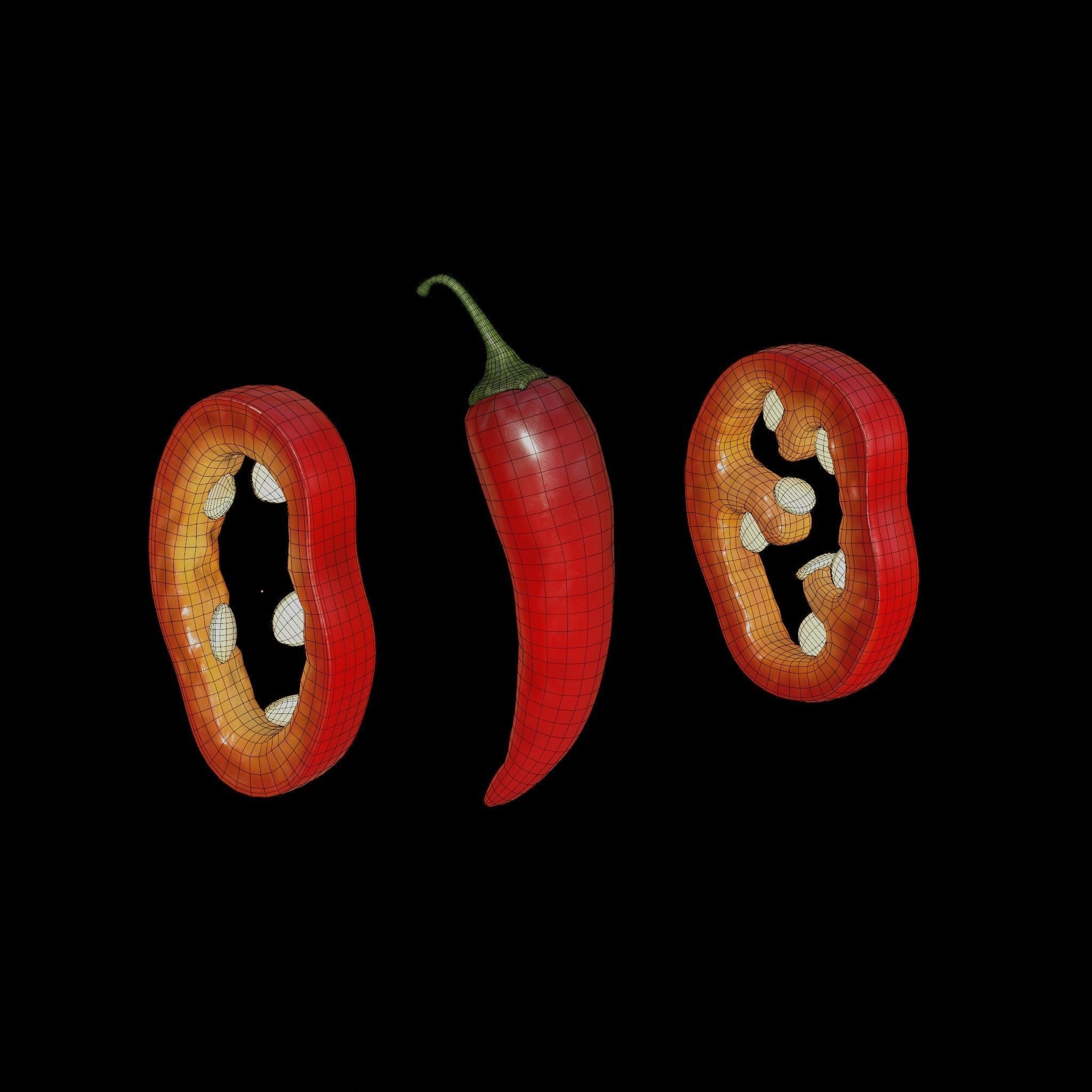 3D model Hot Realistic Chilli VR / AR / low-poly | CGTrader