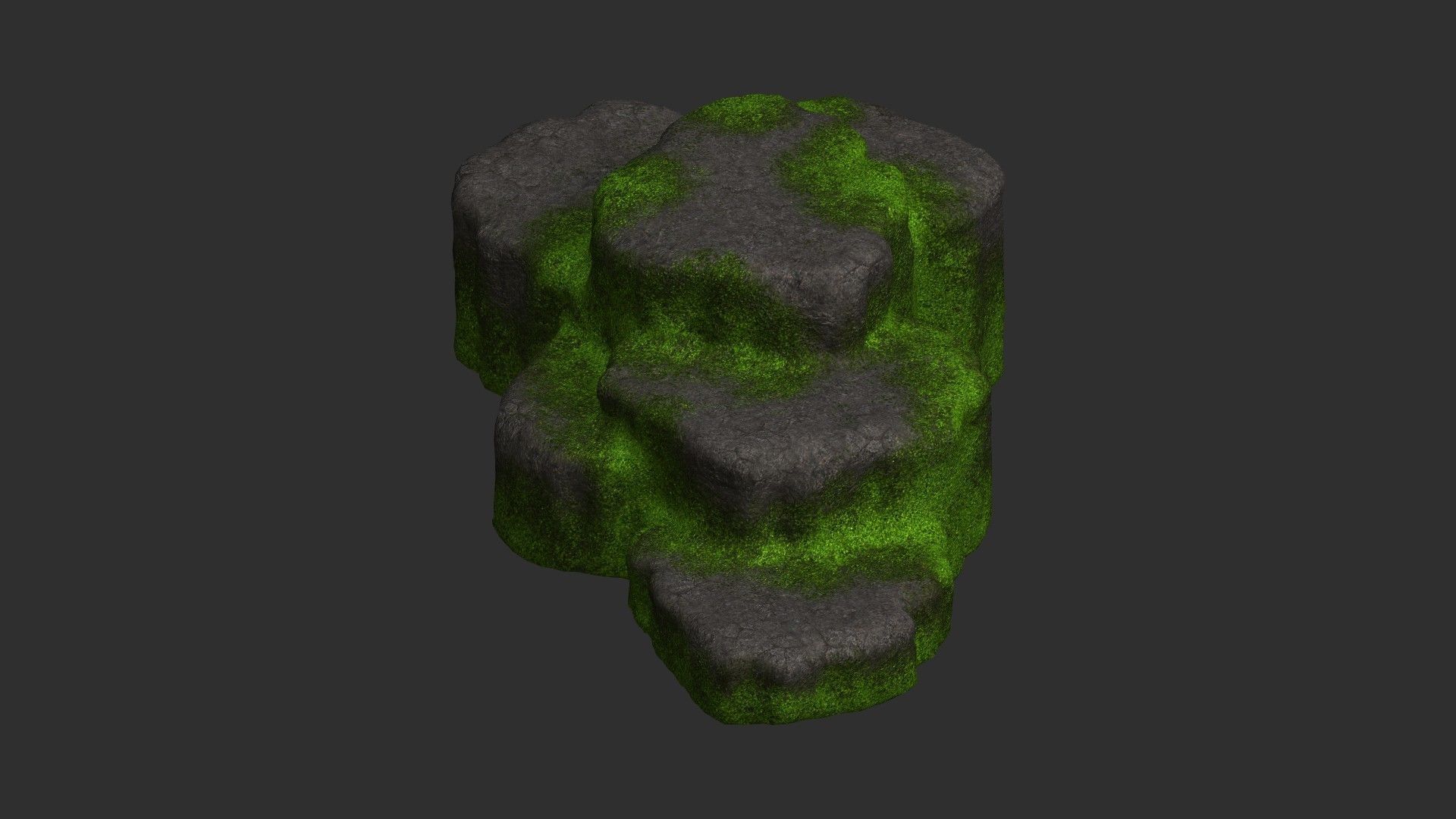 3D model Cave Platform 4 - Moss 2 VR / AR / low-poly | CGTrader