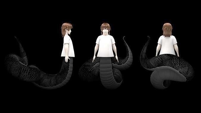 3D ANIME SNAKE BOY VRCHAT AVATAR 3D model rigged | CGTrader