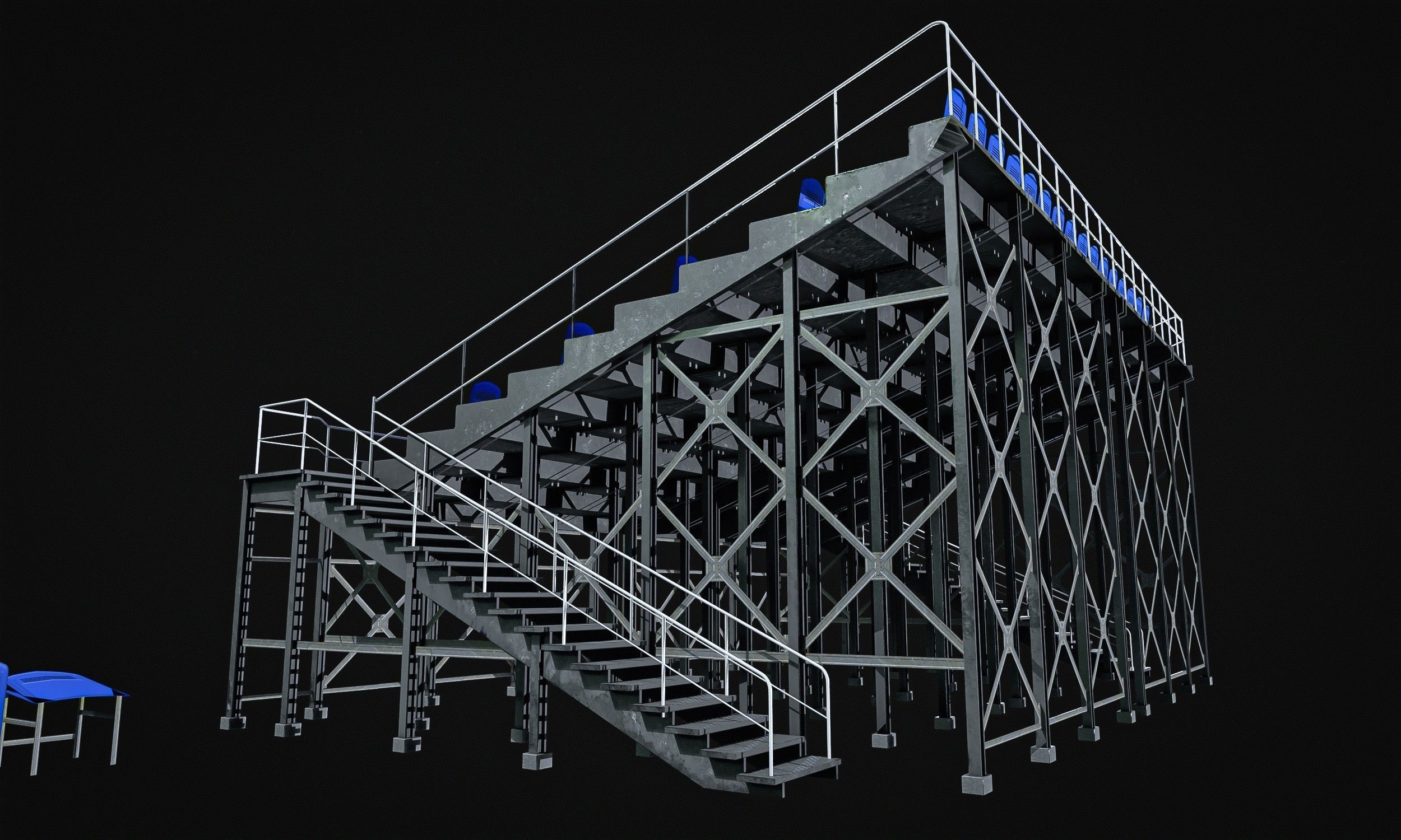 3D model Audience Stands Pack VR / AR / low-poly | CGTrader