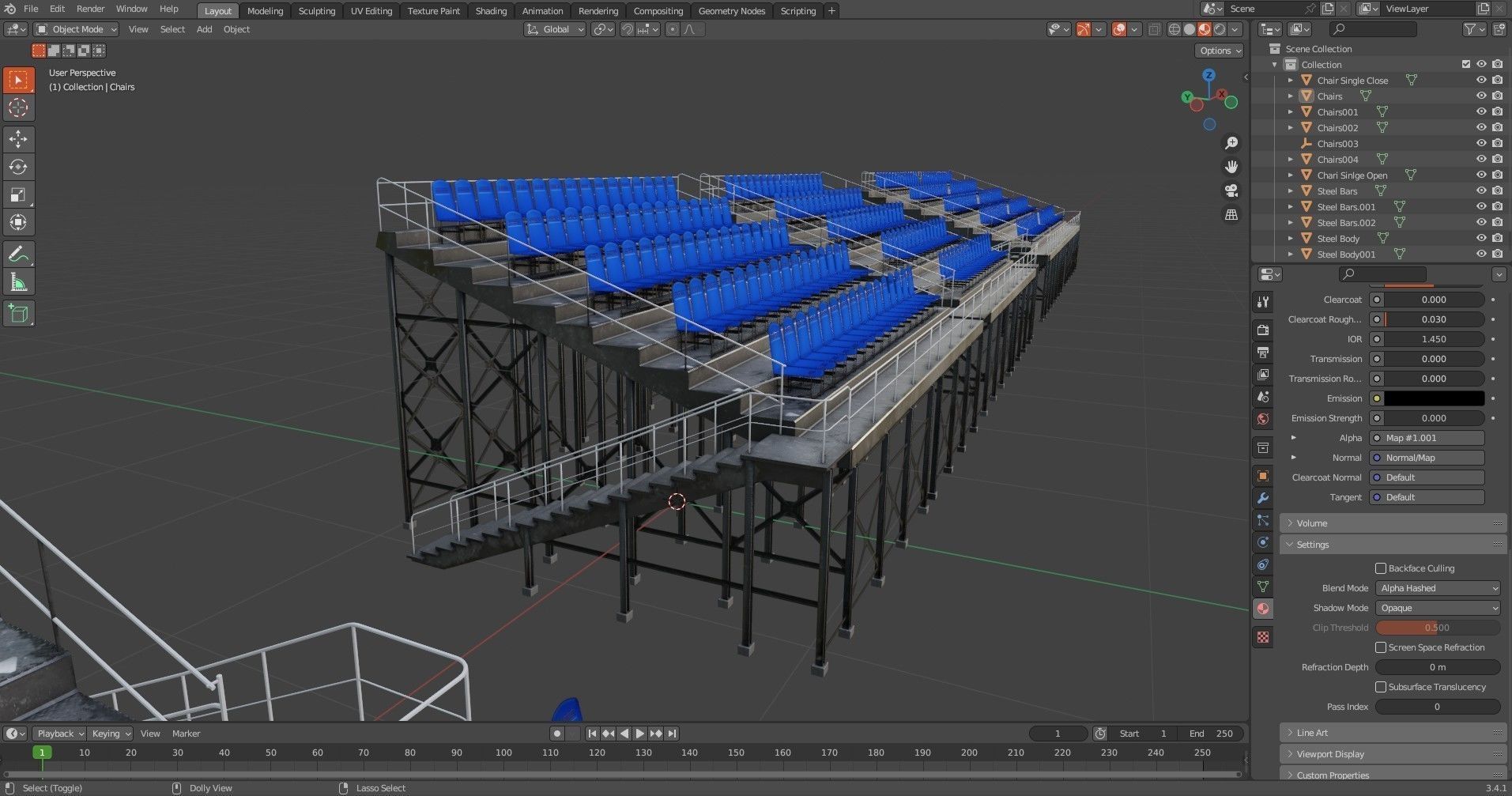 3D model Audience Stands Pack VR / AR / low-poly | CGTrader