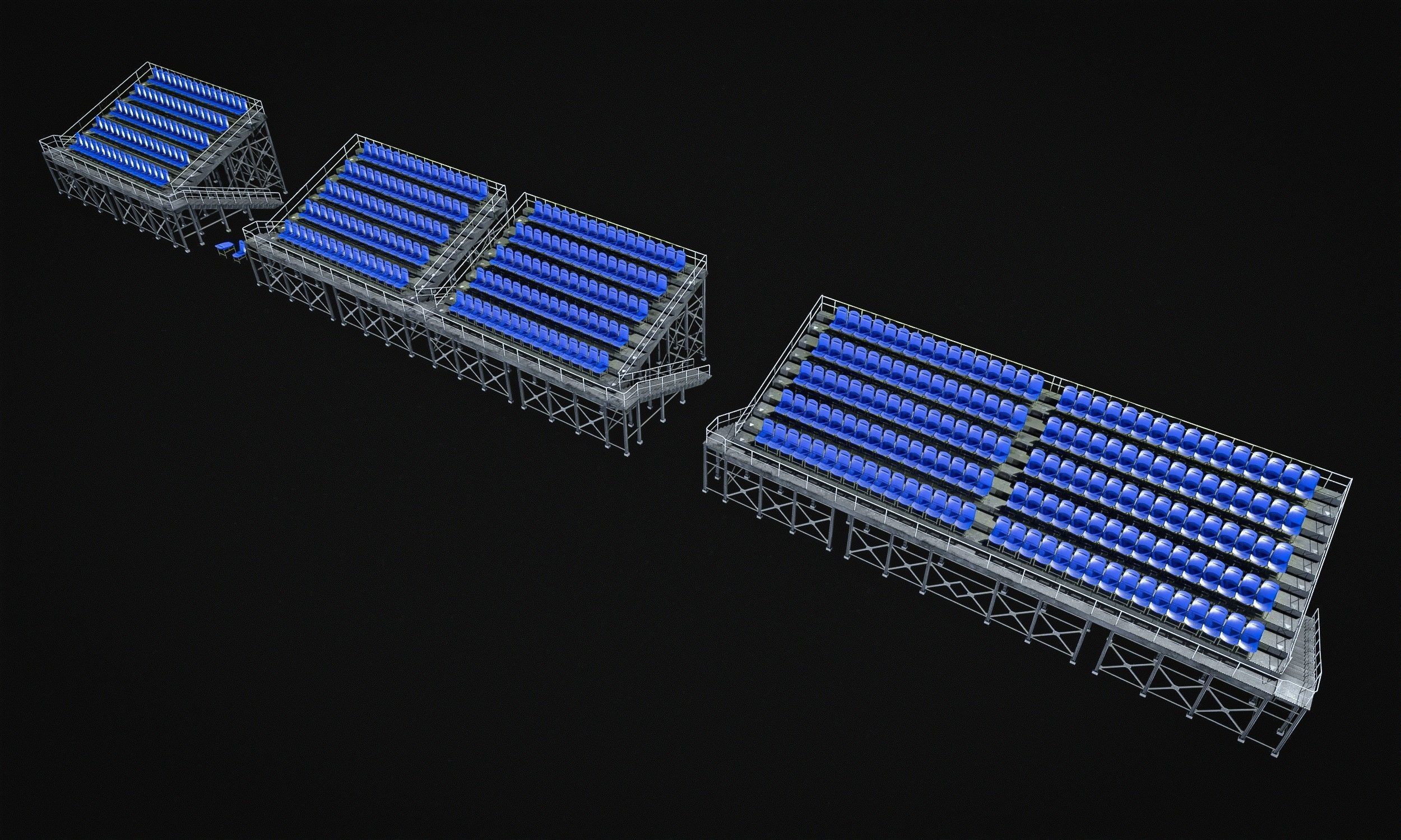 3D model Audience Stands Pack VR / AR / low-poly | CGTrader