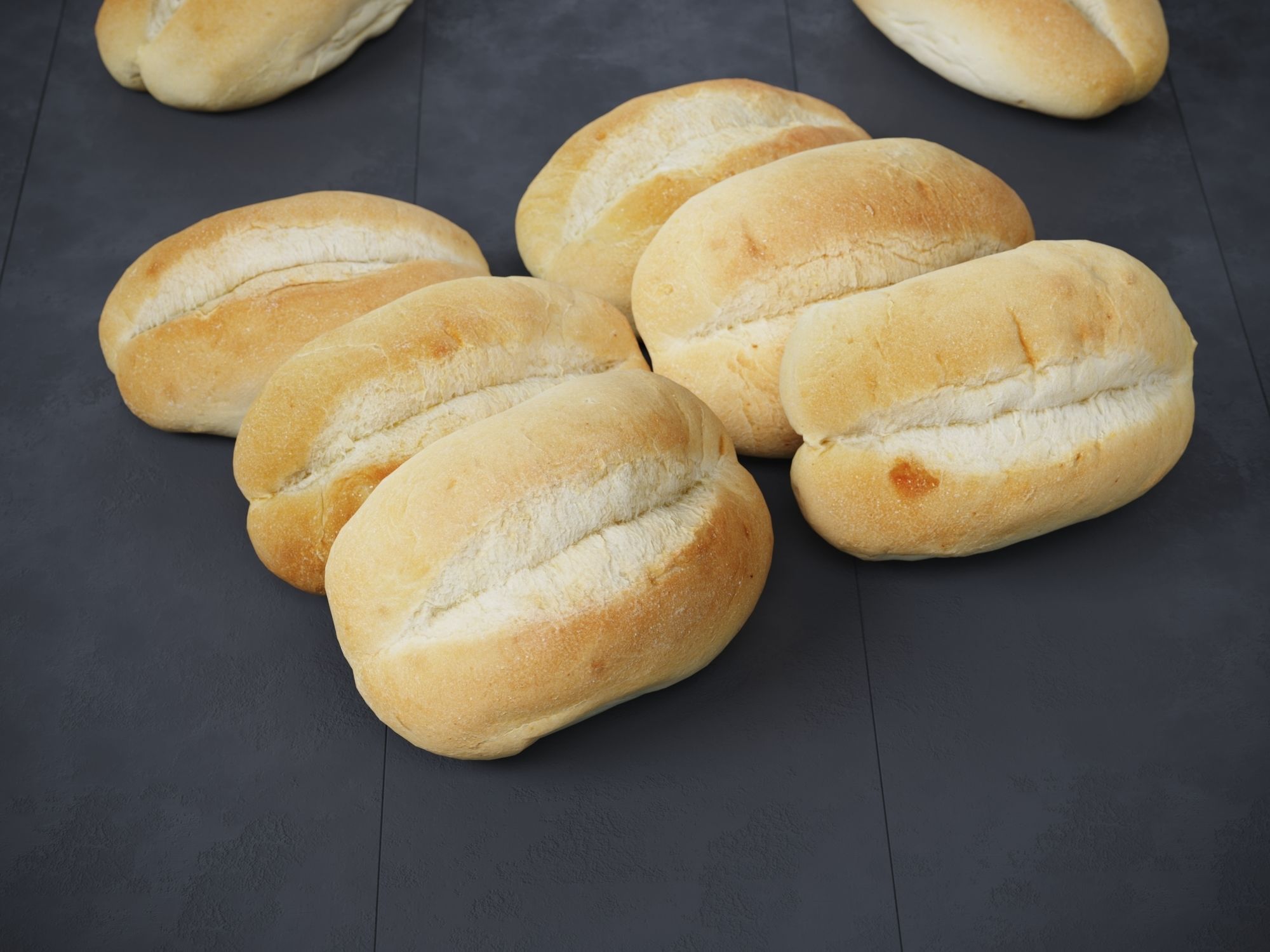 Portuguese roll - bread rolls 3D model | CGTrader
